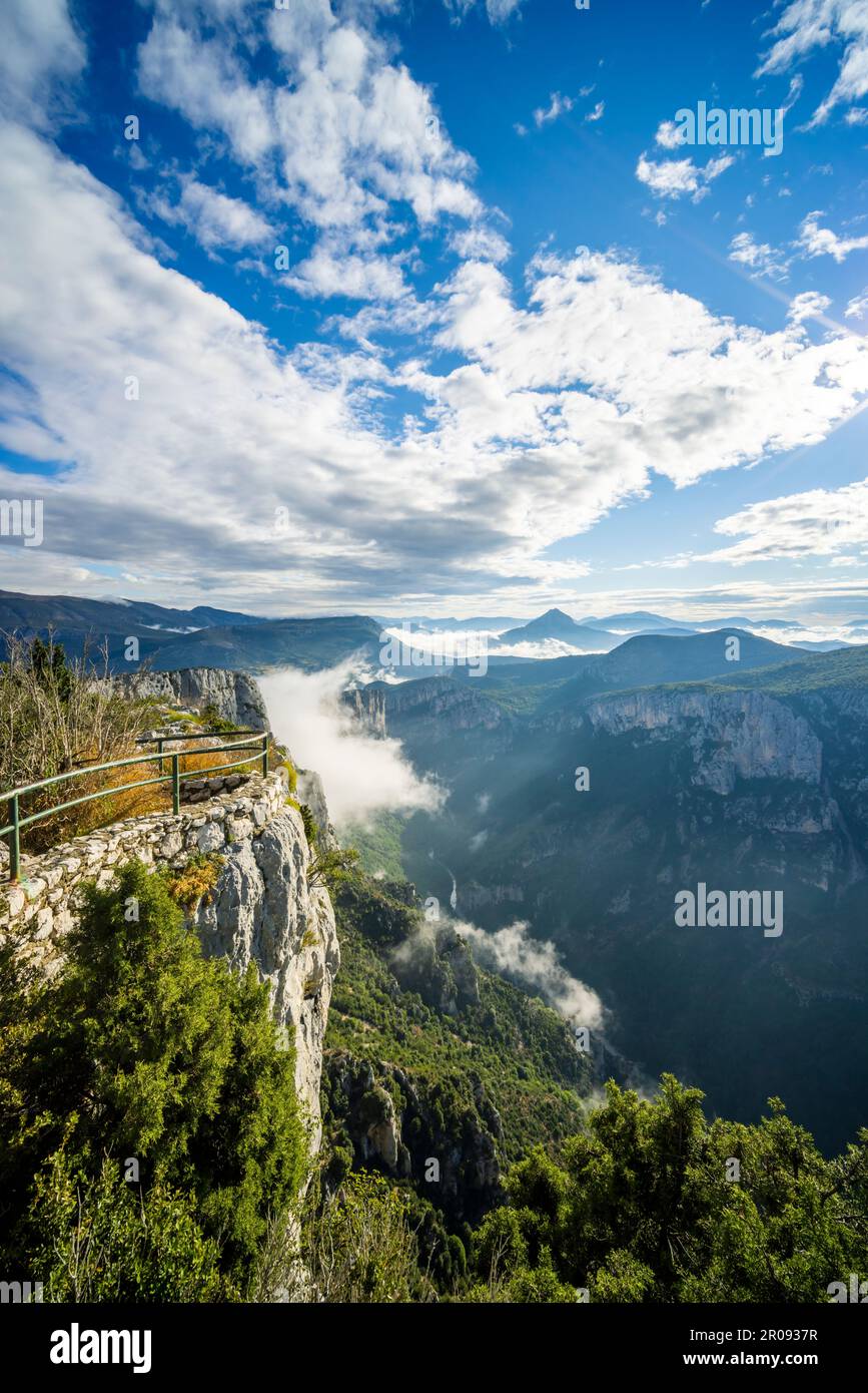 Mountain landscape width Canyon of Verdon River (Verdon Gorge) in ...