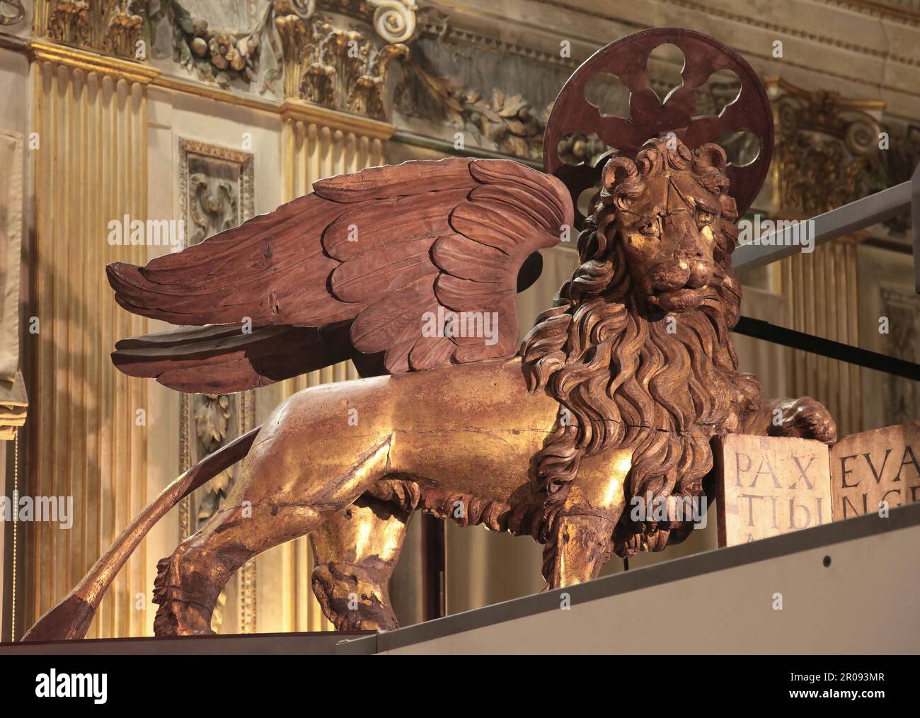 The magnificent interiors of the Basilica of San Marco, in Venice, one ...