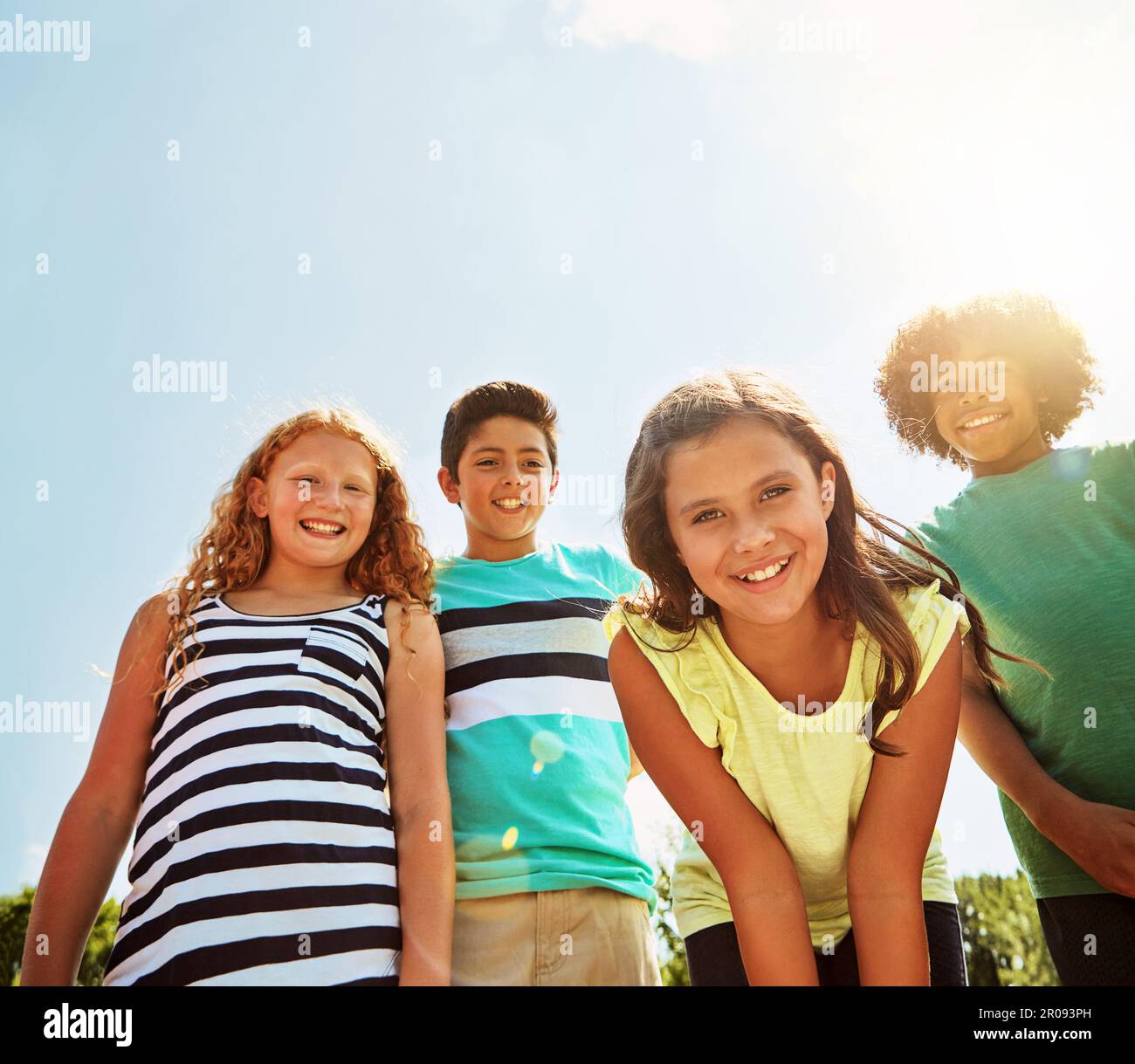 Friendship makes the heart happy. Portrait of a group of diverse and ...