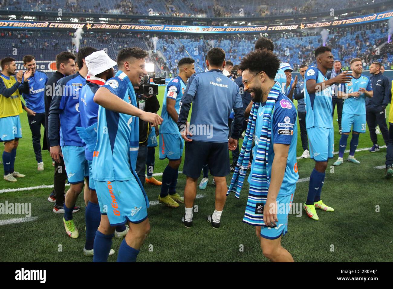 Saint Petersburg, Russia, 7 May 2023: Football. Russian Premier League ...
