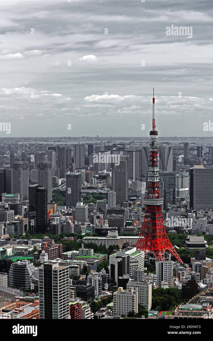 Aerial view of tokyo tower hi-res stock photography and images - Alamy