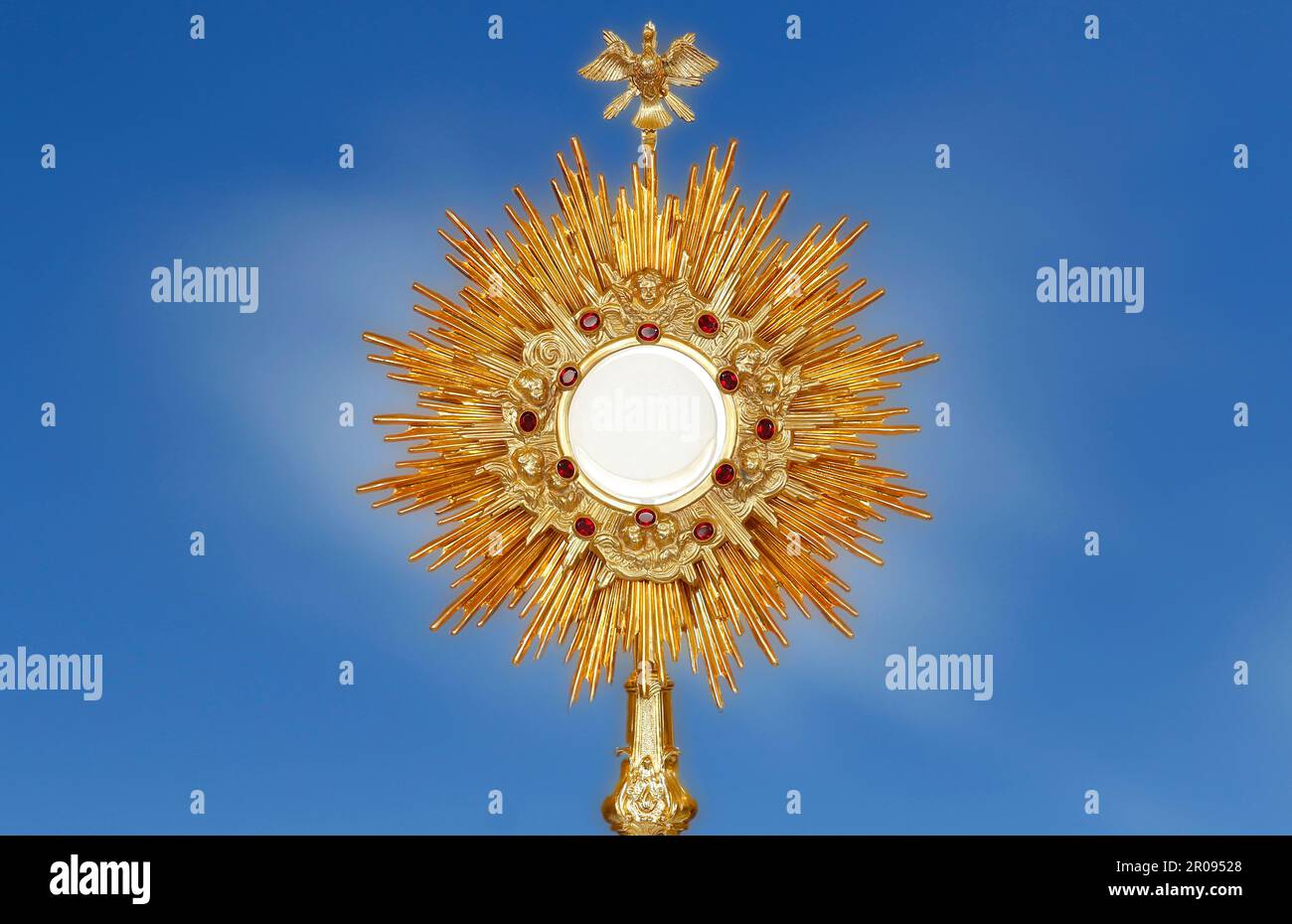 Monstrance for adoration in a Catholic church ceremony - Adoration of ...