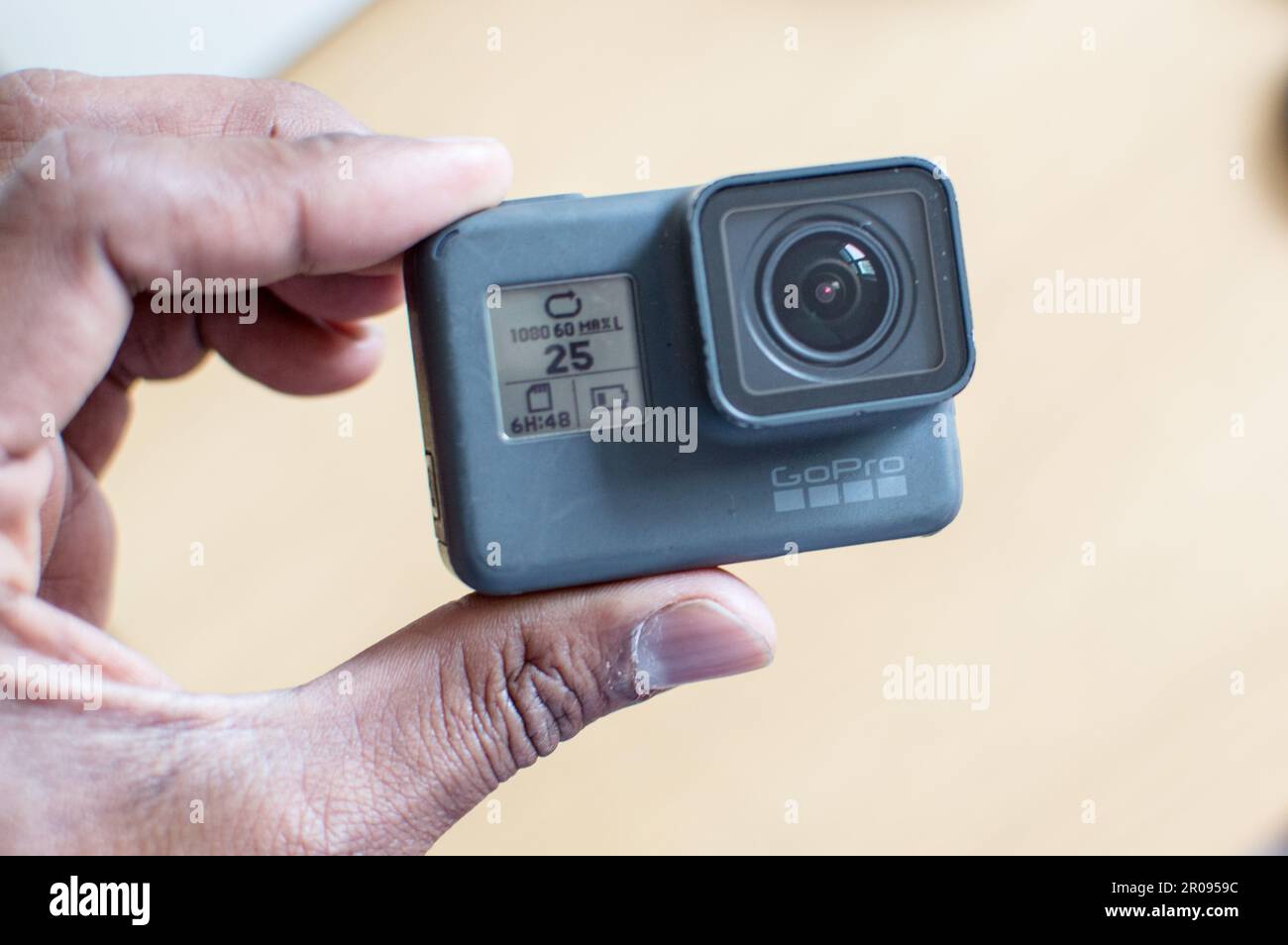 Tiny gopro action camera Stock Photo - Alamy