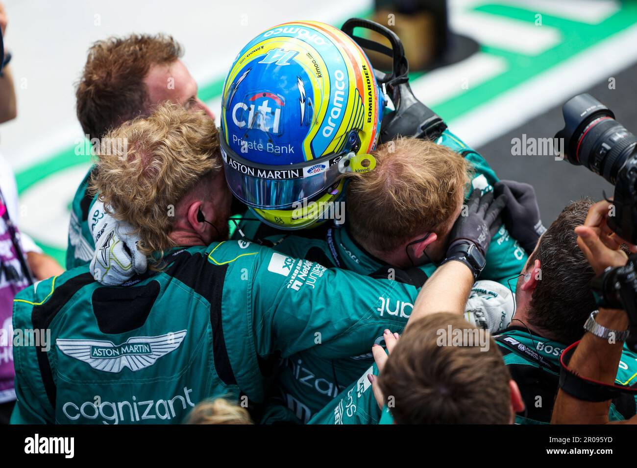 Fernando alonso celebrating in 2023 hi-res stock photography and images ...