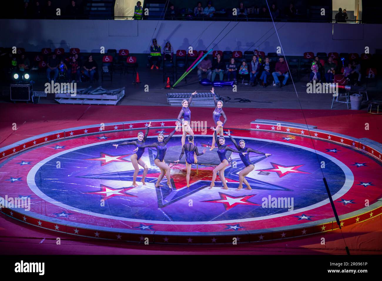 Falcon Heights, Minnesota. Women acrobats performing at the circus ...