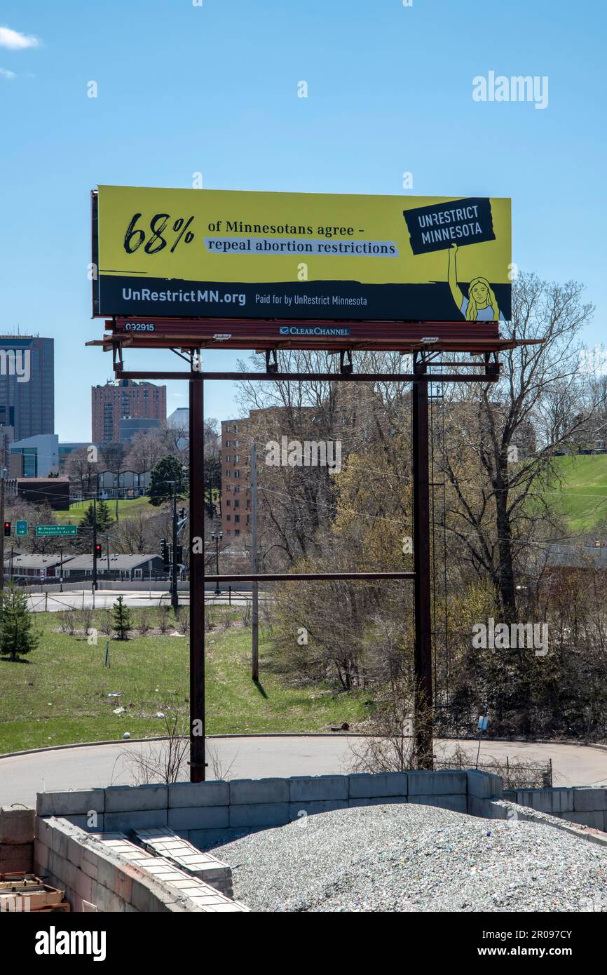 St. Paul, Minnesota. Billboard asking Minnesotan's to repeal abortion ...