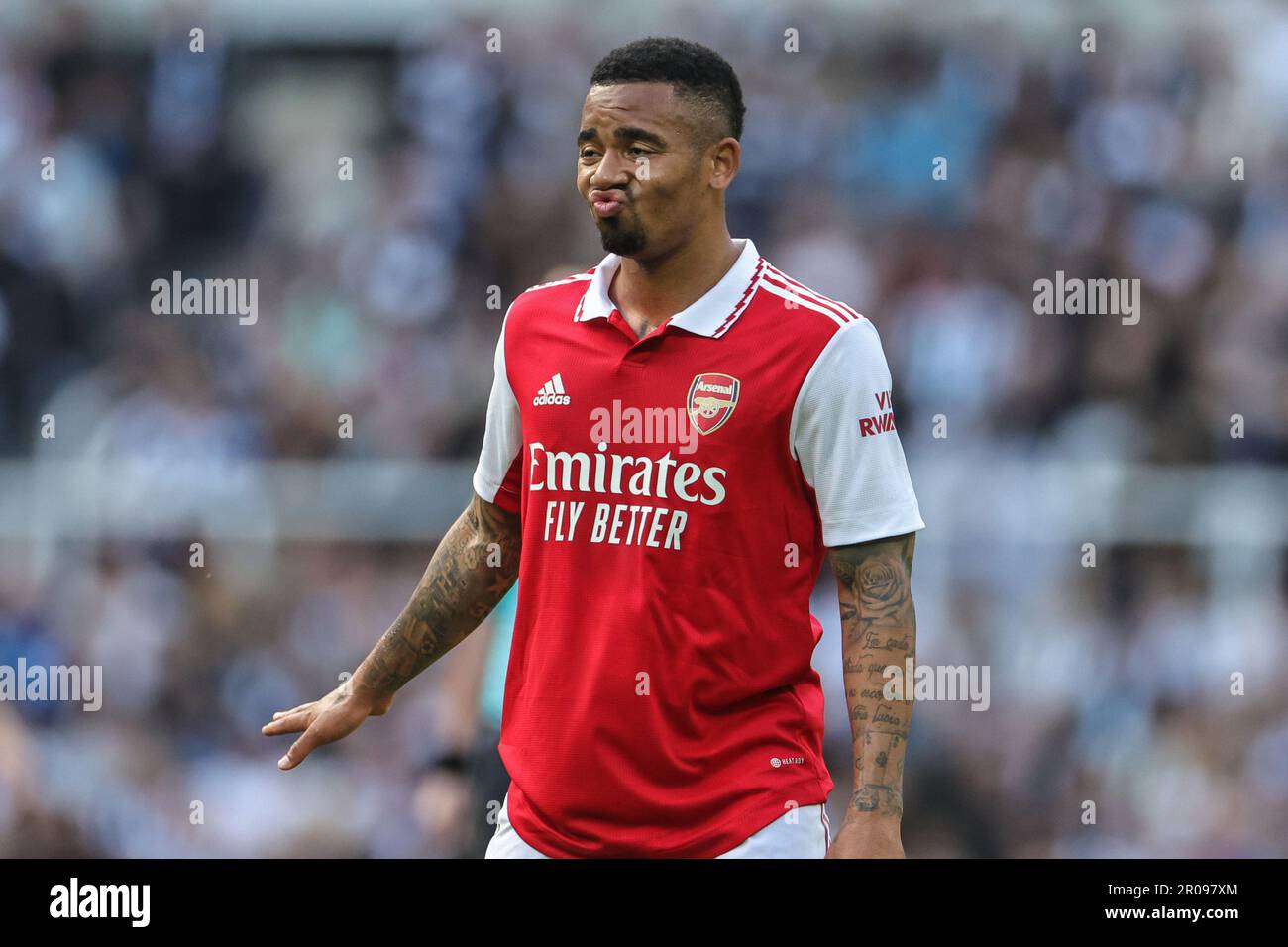 Gabriel Jesus #9 of Arsenal during the Premier League match Newcastle ...