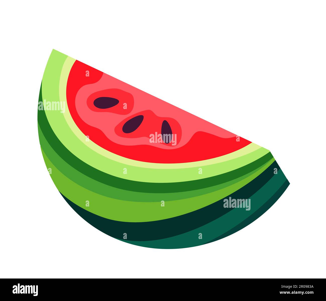Watermelon cut open Stock Vector Images - Alamy