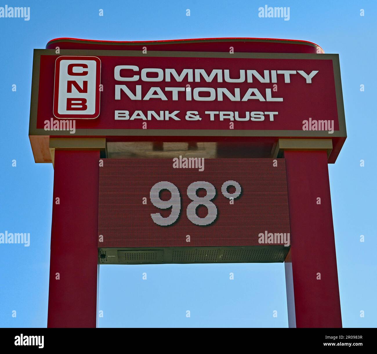 Bank temperature sign hi-res stock photography and images - Alamy