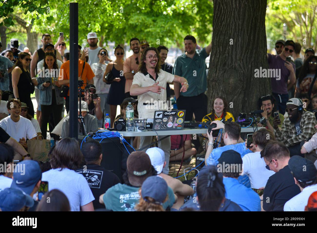 Electronic musician Marc Ribellet performs an impromptu concert at ...