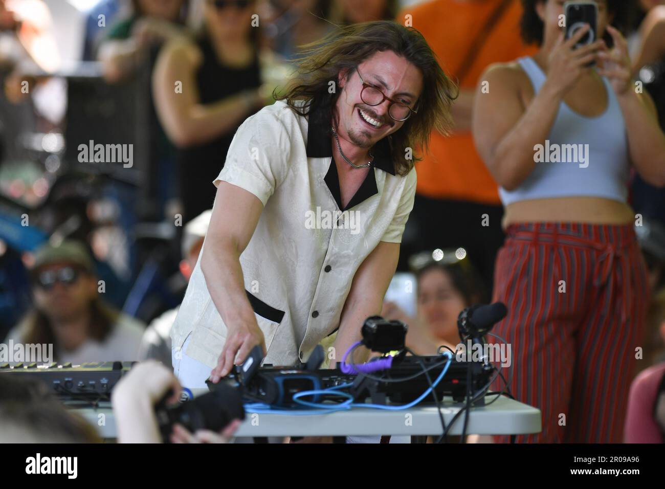 Electronic musician Marc Ribellet performs an impromptu concert at ...
