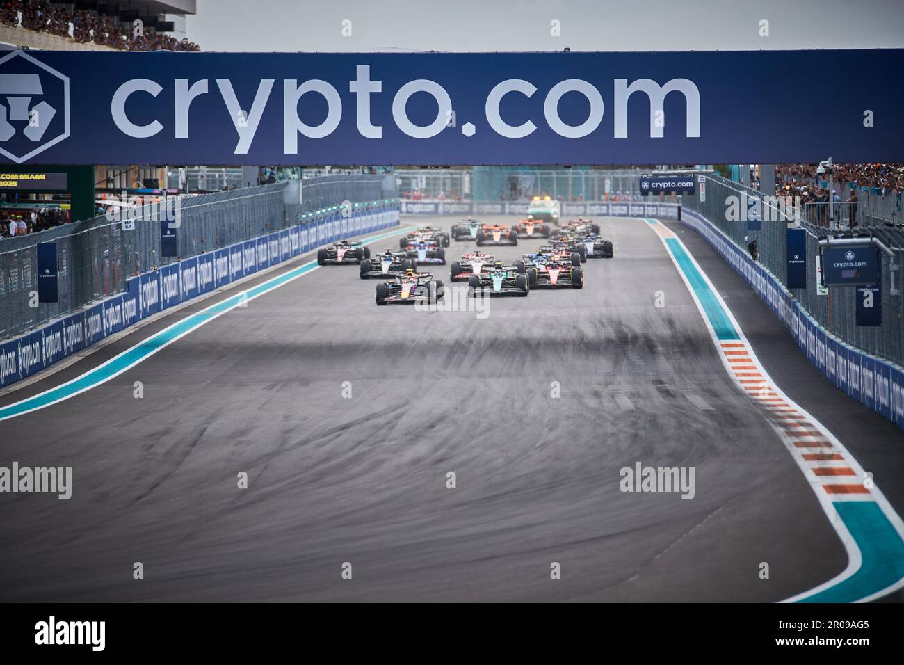 Miami Gardens, FL, USA. 7th May 2023. Race Day. Starting Grid, F1 Grand ...