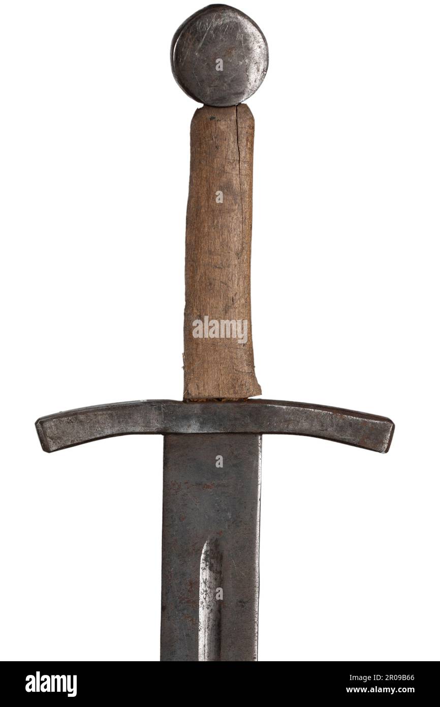 Medieval sword isolated on white background Stock Photo - Alamy