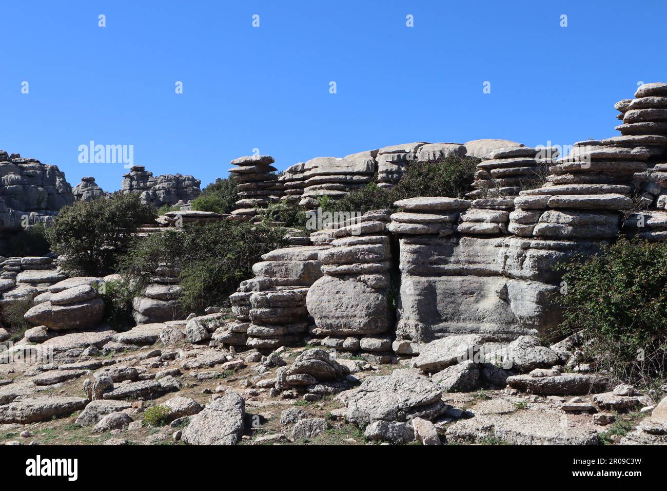 Stone formations (Karst) in the Torcal de Antequera Stock Photo - Alamy