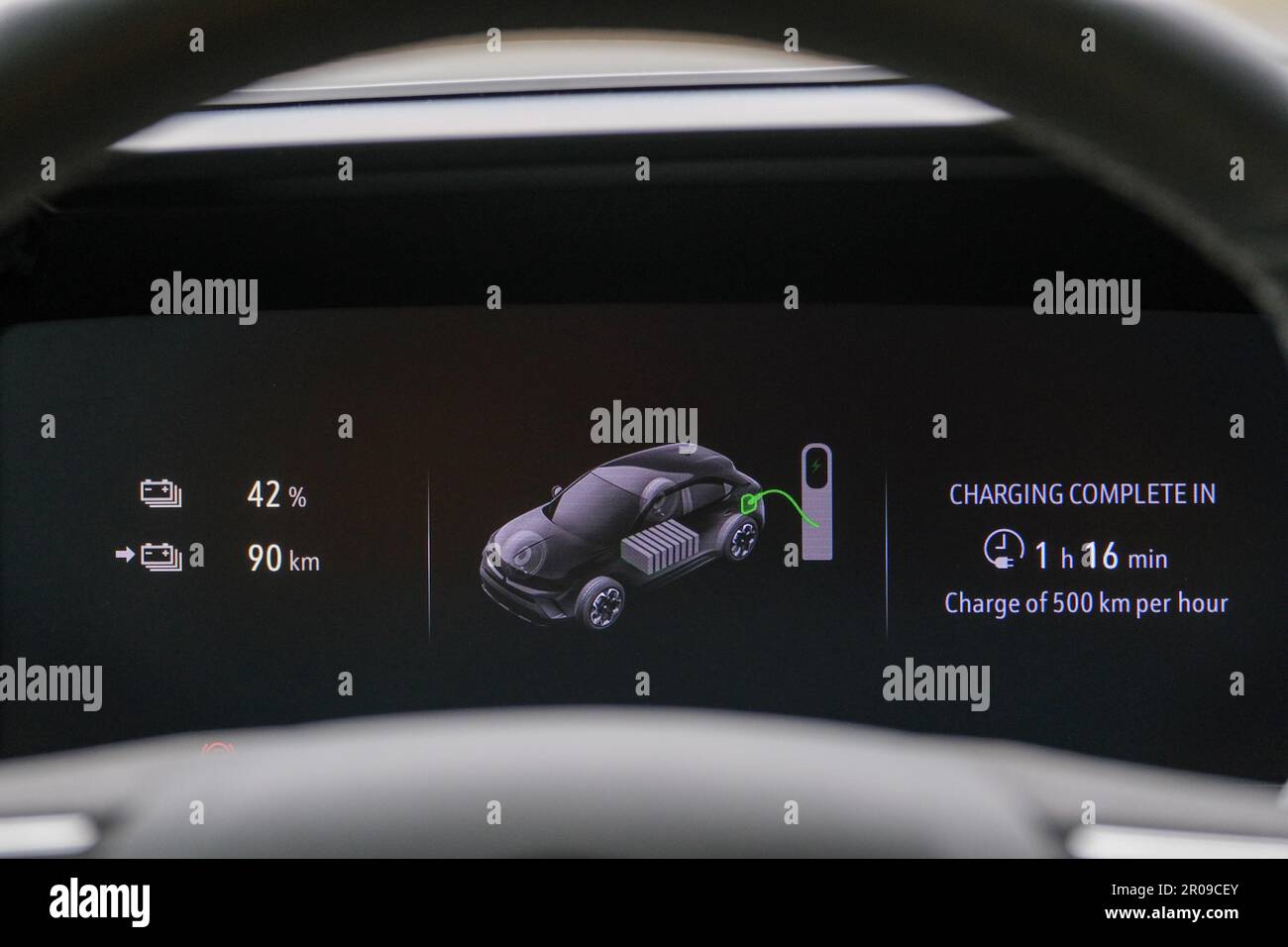 Electric vehicle charge display hi-res stock photography and images - Alamy