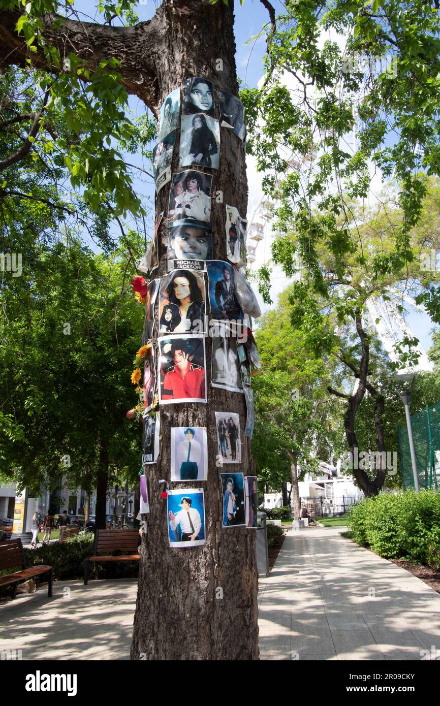 Michael jackson memorial tree hi-res stock photography and images - Alamy