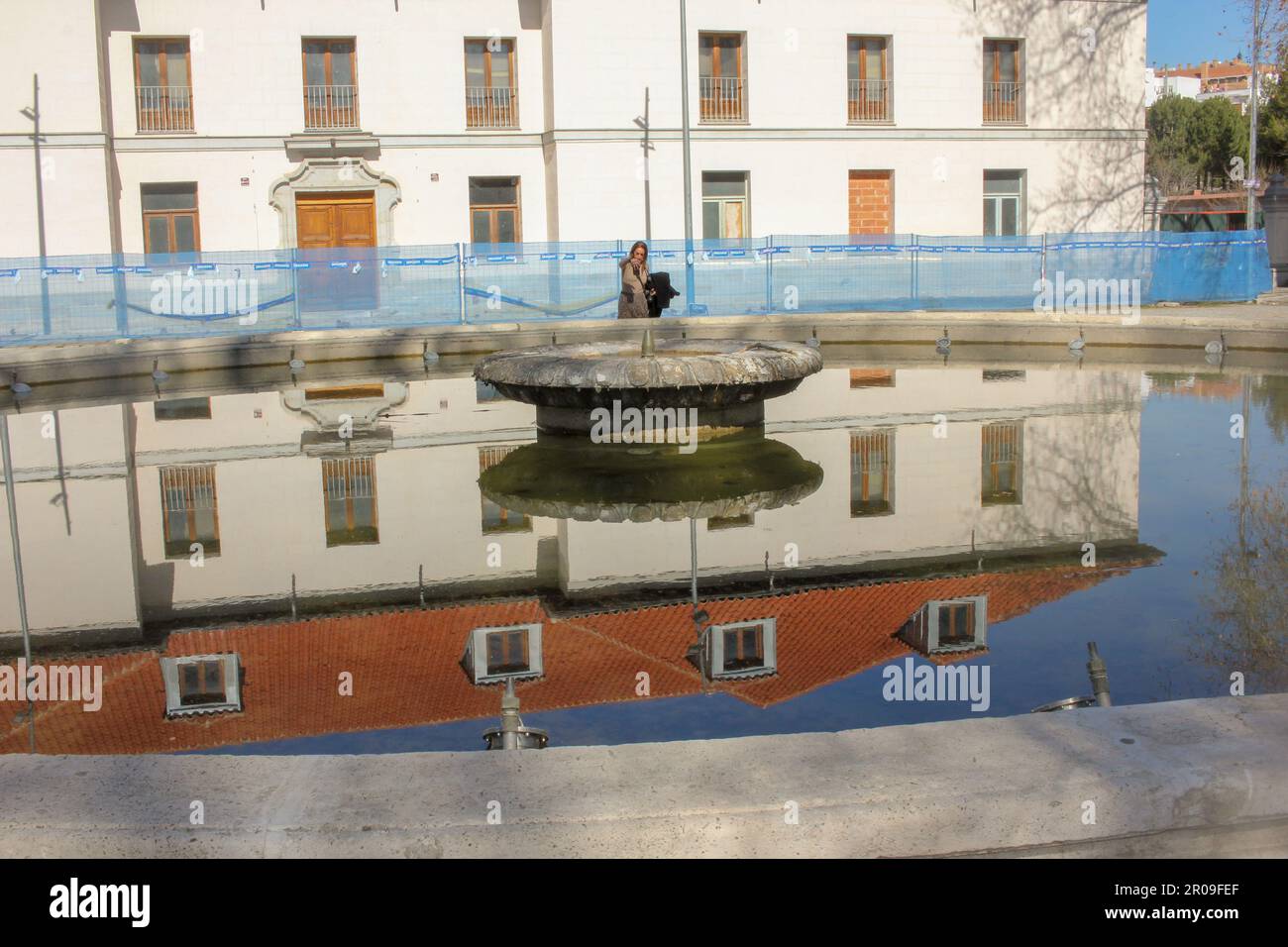 Reflection of architecture in a pond hi-res stock photography and ...