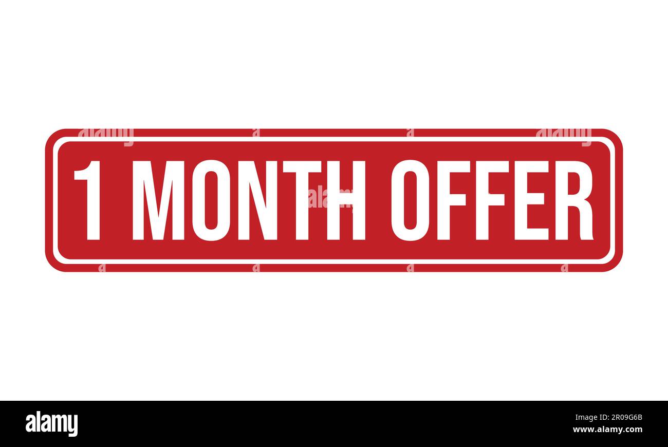 1 Month Offer Rubber Grunge Stamp Seal Vector Illustration Stock Vector ...