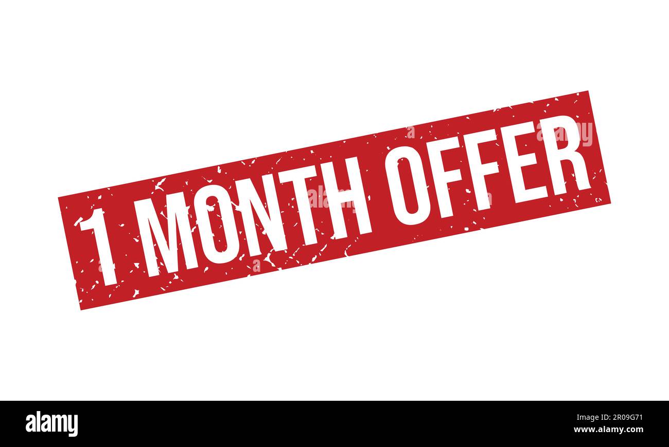 1 Month Offer Rubber Grunge Stamp Seal Vector Illustration Stock Vector ...