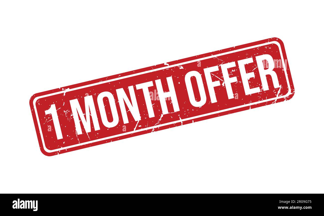 1 Month Offer Rubber Grunge Stamp Seal Vector Illustration Stock Vector ...