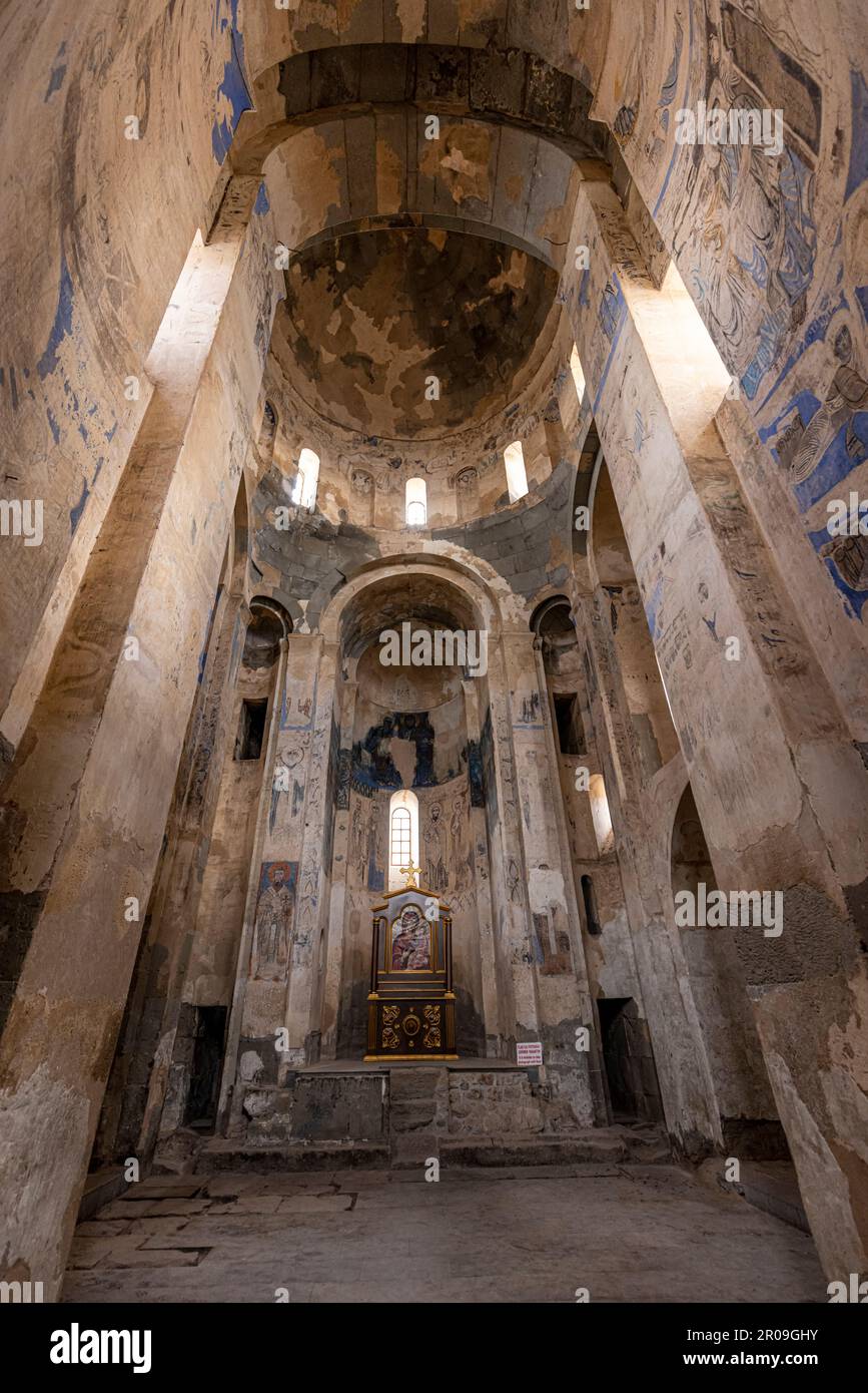 Van, Turkey - March 3, 2023; Interior of Armenian Cathedral Church of ...