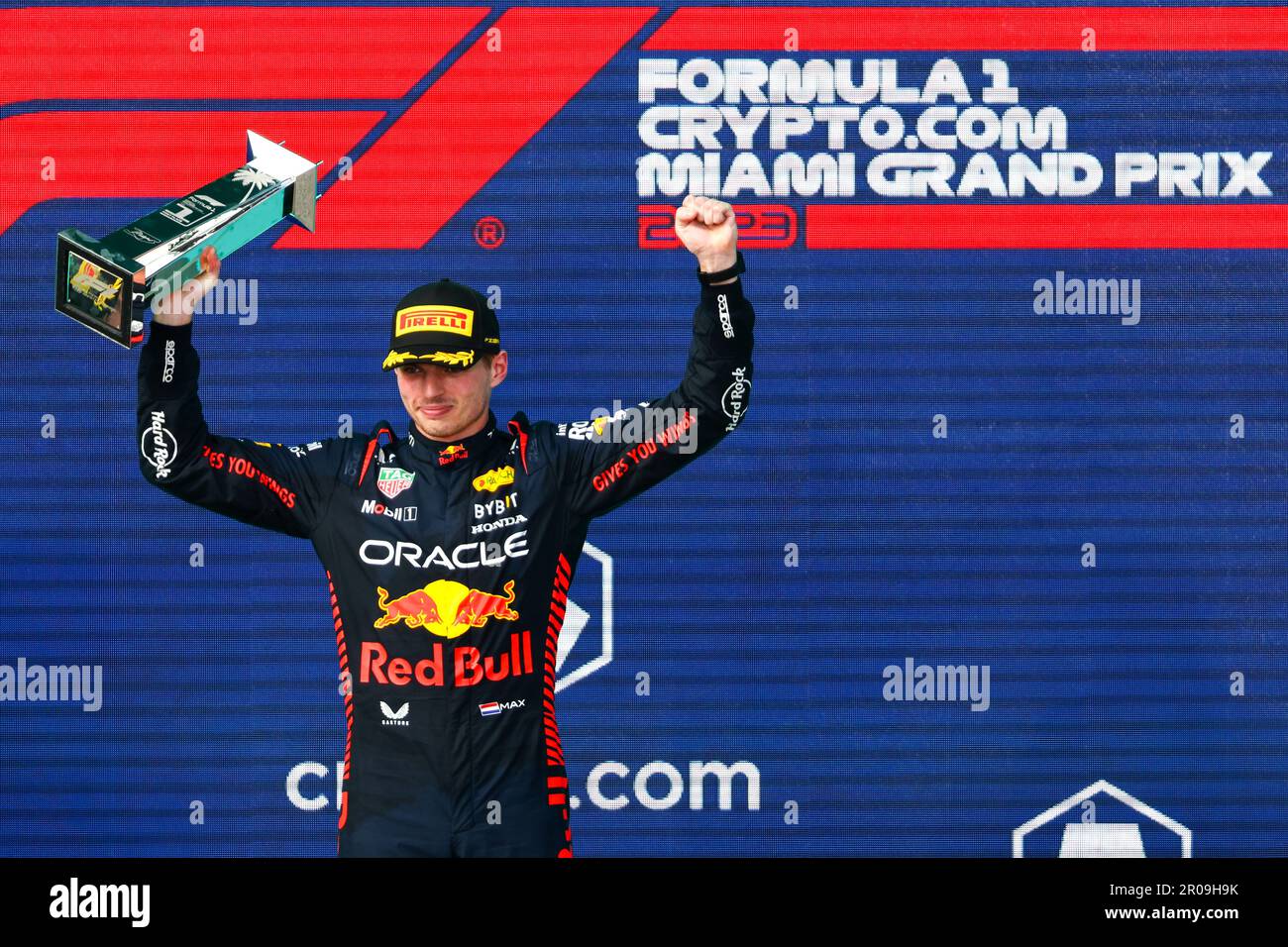 Miami, USA. 07th May, 2023. Race winner Max Verstappen (NLD) Red Bull ...