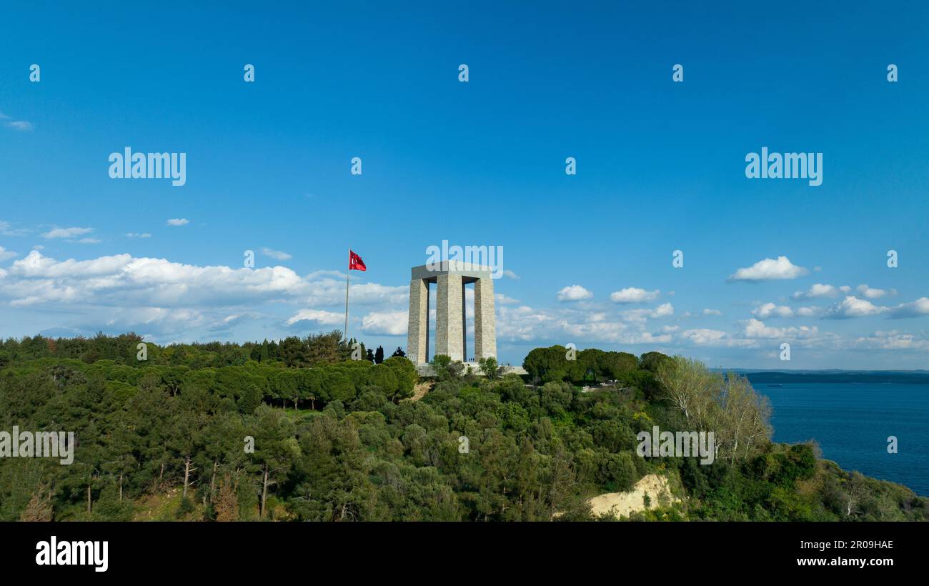 Martyrs Monument, representative cemeteries drone shot. Cemetery of ...