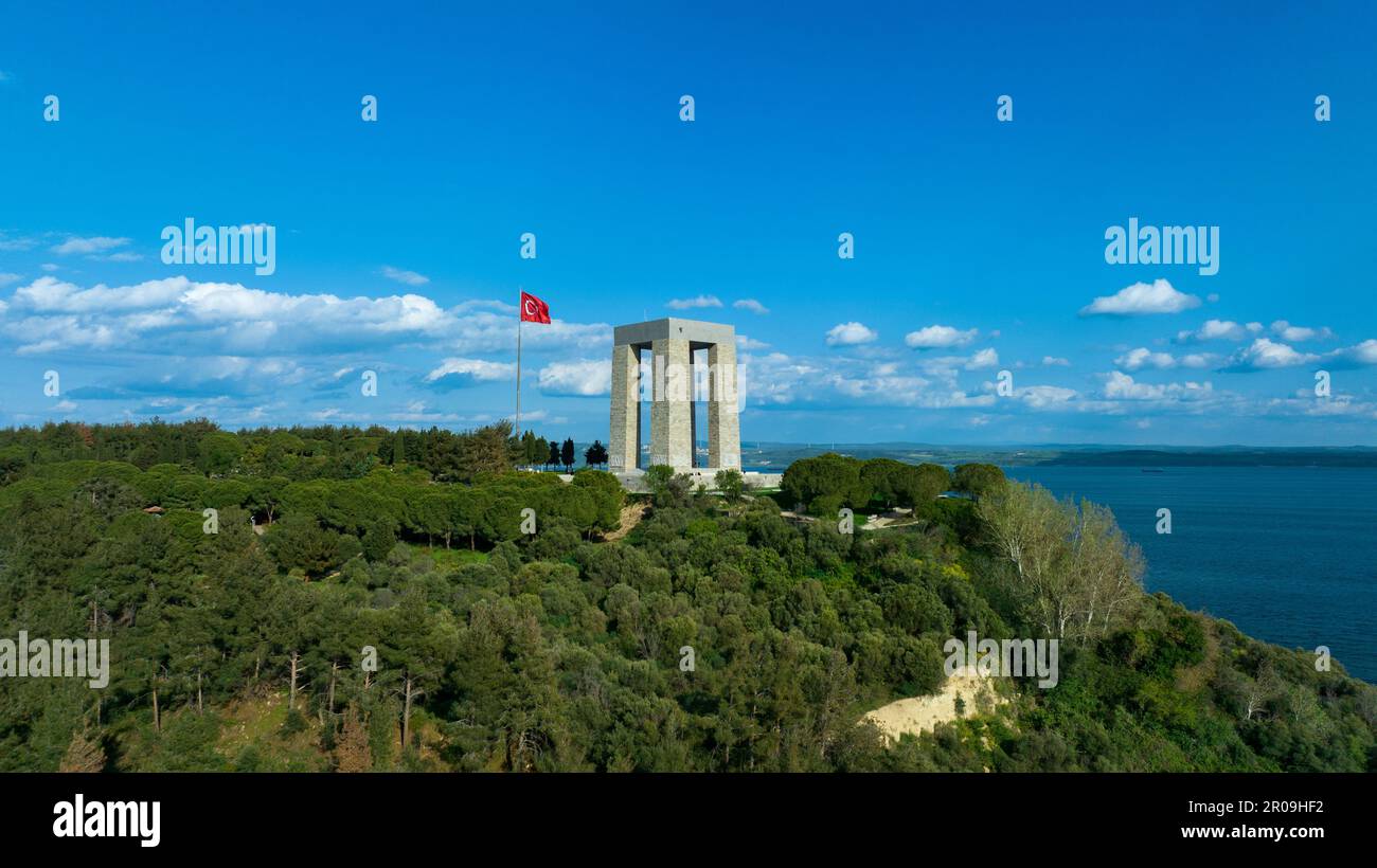 Martyrs Monument, representative cemeteries drone shot. Cemetery of ...