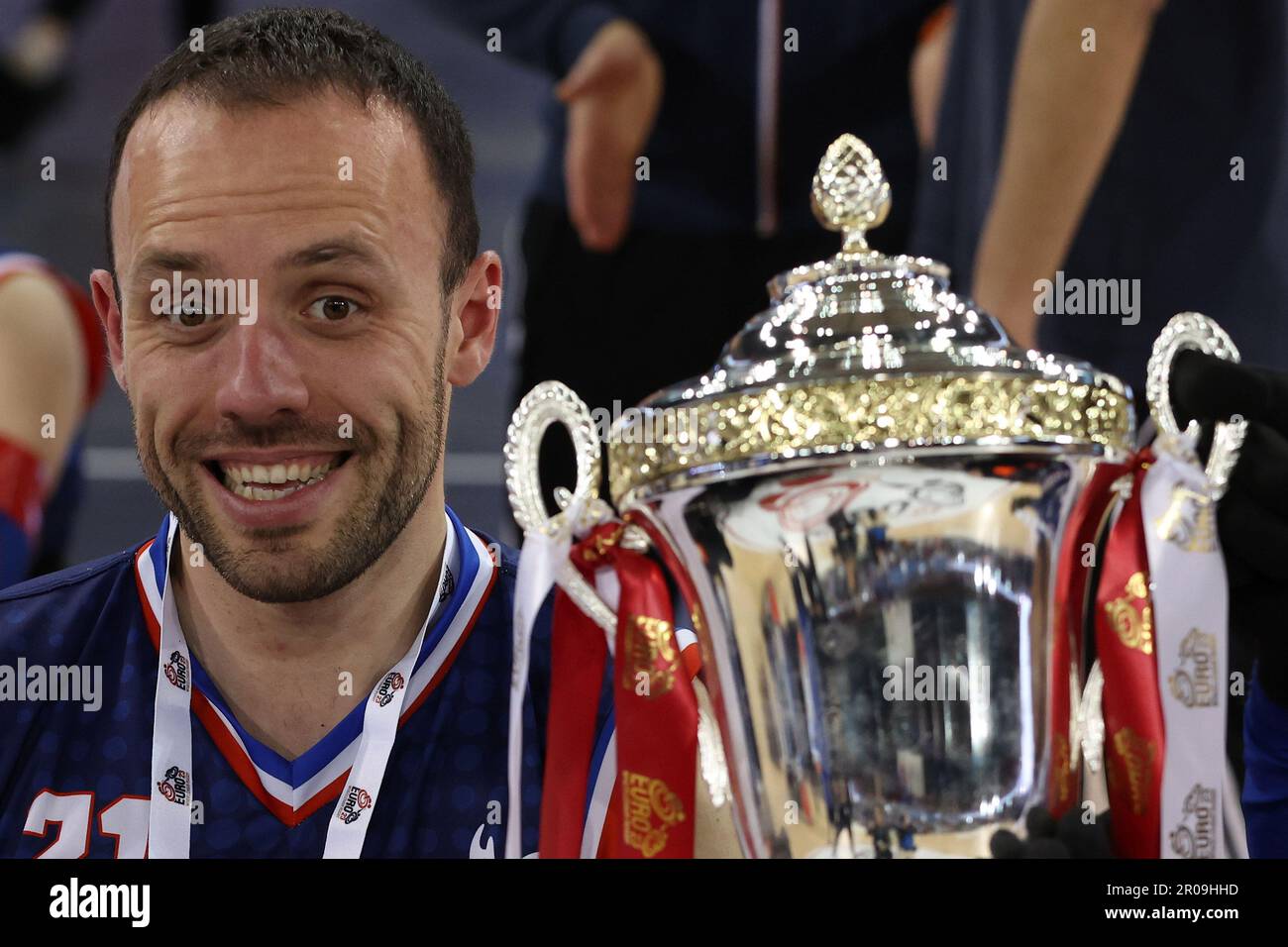 Cardiff, UK. 07th May, 2023. Jonathan Hivernat of France celebrates his ...