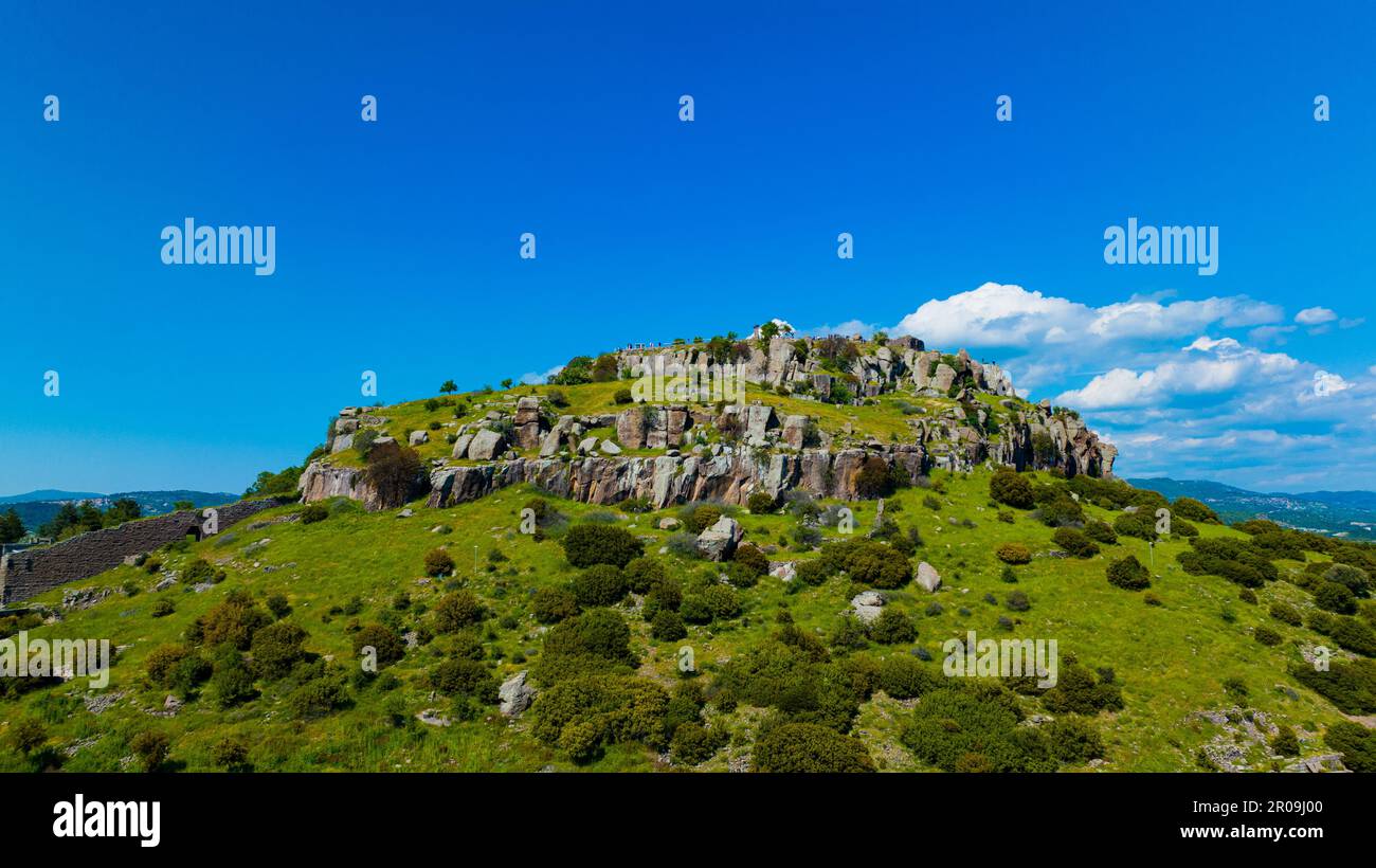 ancient city. The ancient city built on the top of the mountain and the ...