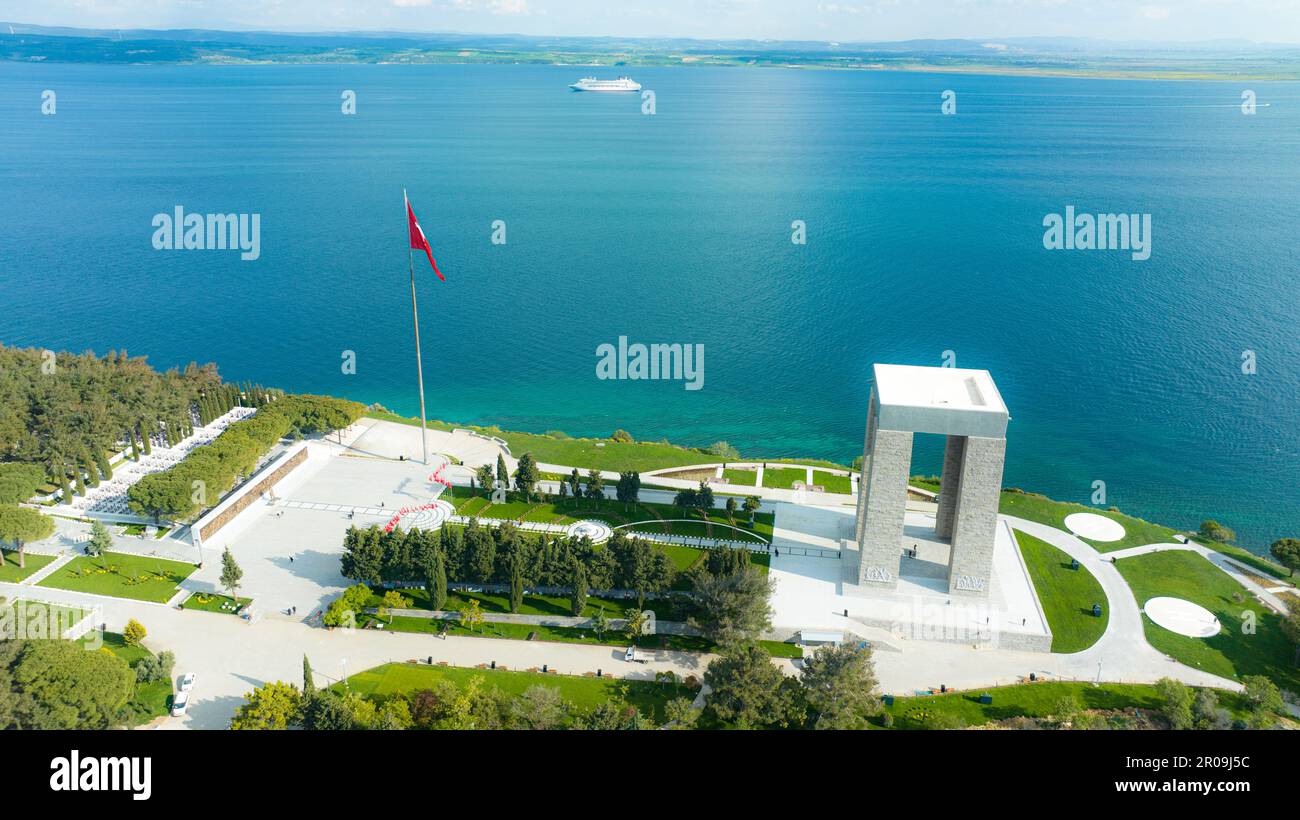 Martyrs Monument, representative cemeteries drone shot. Cemetery of ...