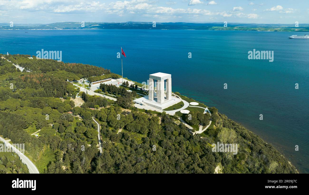 Martyrs Monument, representative cemeteries drone shot. Cemetery of ...