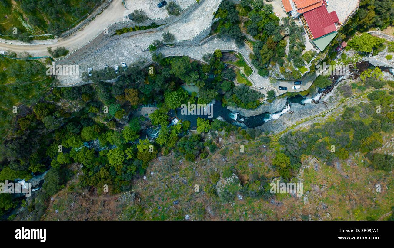 Drone waterfall hi-res stock photography and images - Alamy