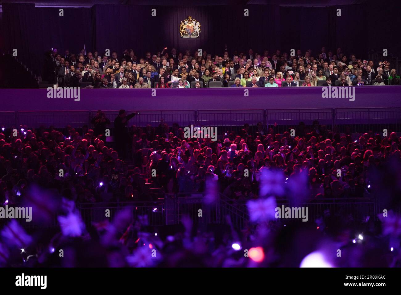 King Charles III and Queen Camilla sit in the Royal Box during the ...