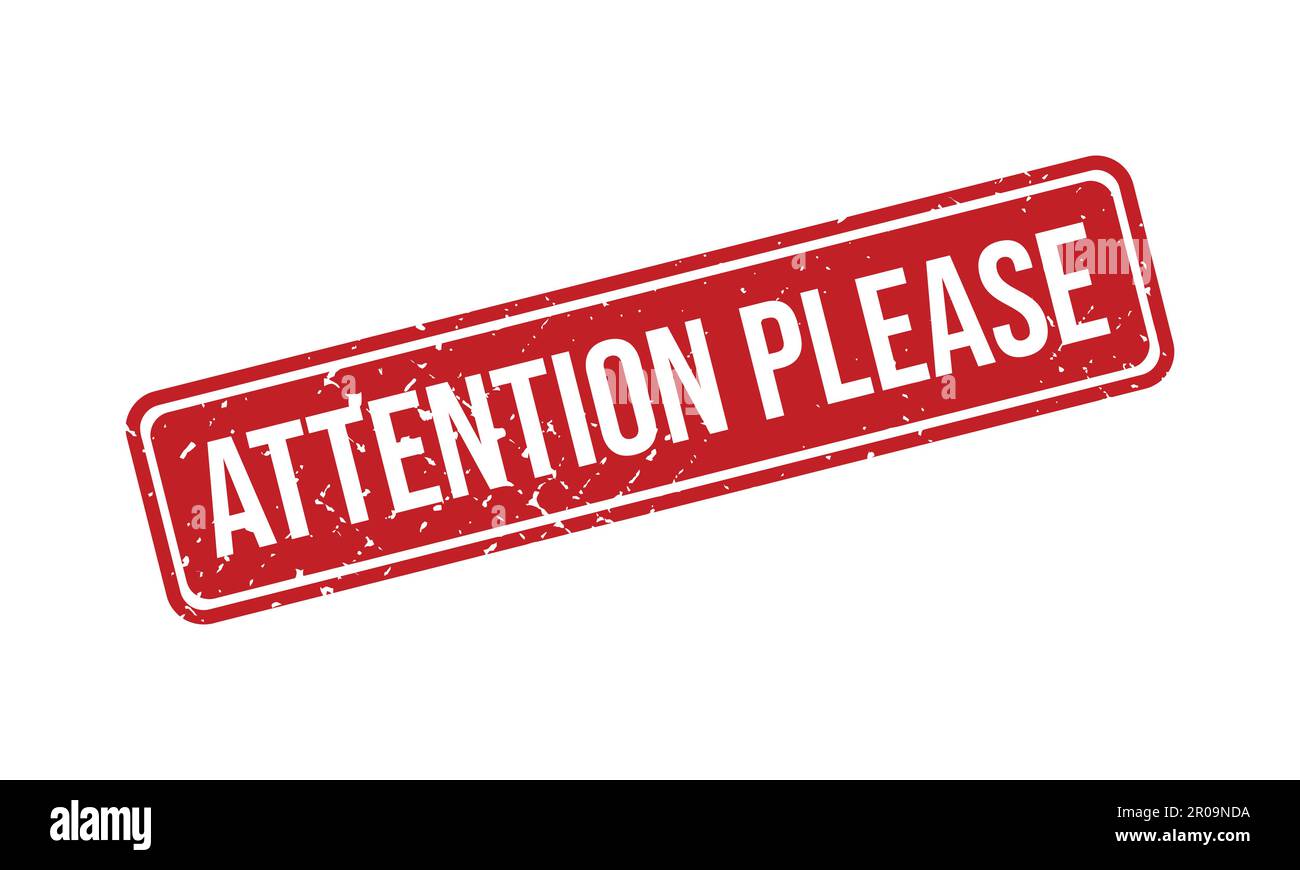 Attention please stamp hi-res stock photography and images - Alamy