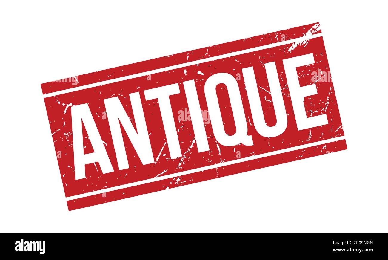 Antique Rubber Stamp. Red Antique Rubber Grunge Stamp Seal Vector ...