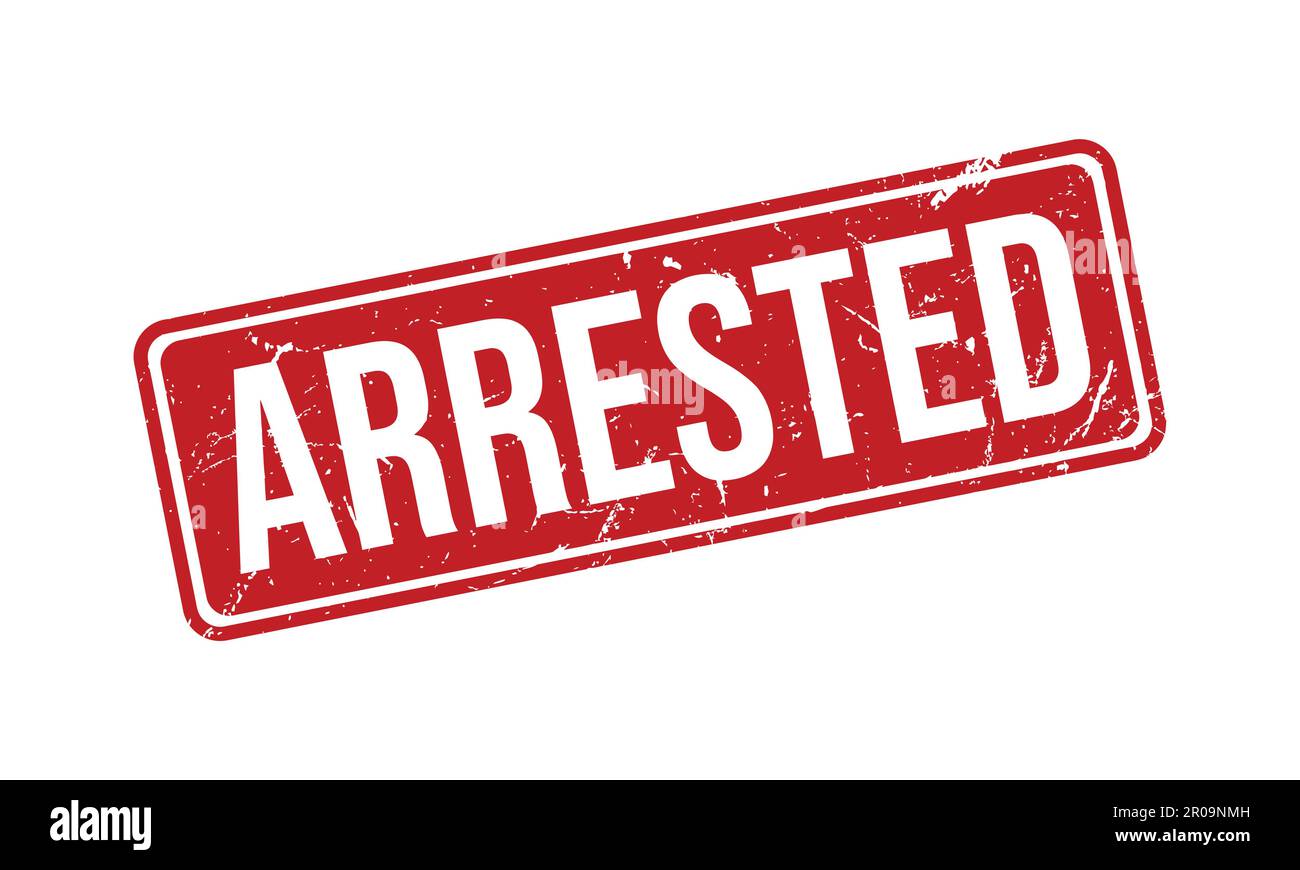 Arrested Rubber Grunge Stamp Seal Vector Illustration Stock Vector ...