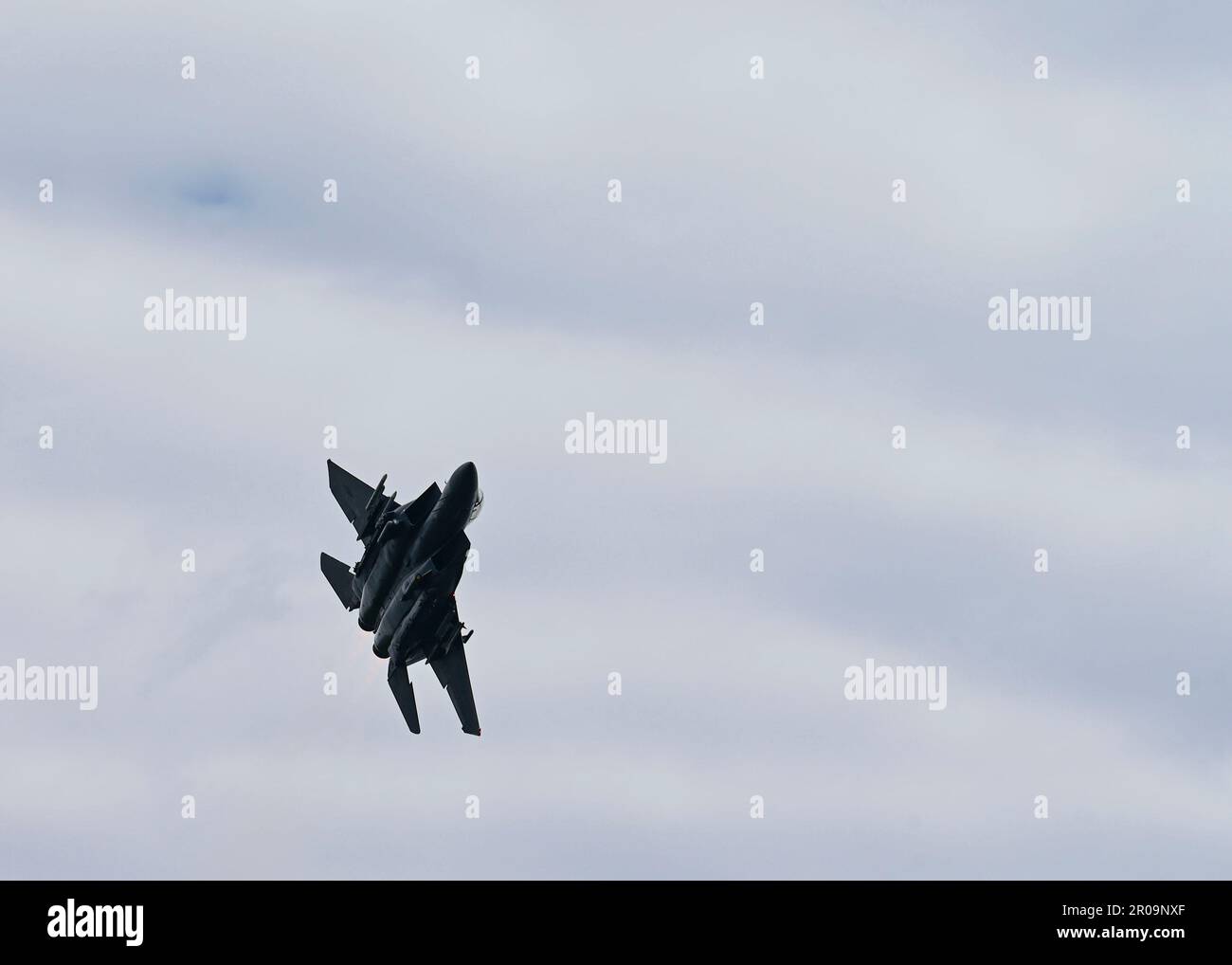 A F-15E aircraft Strike Eagle assigned to the 4th Fighter Wing, flies ...