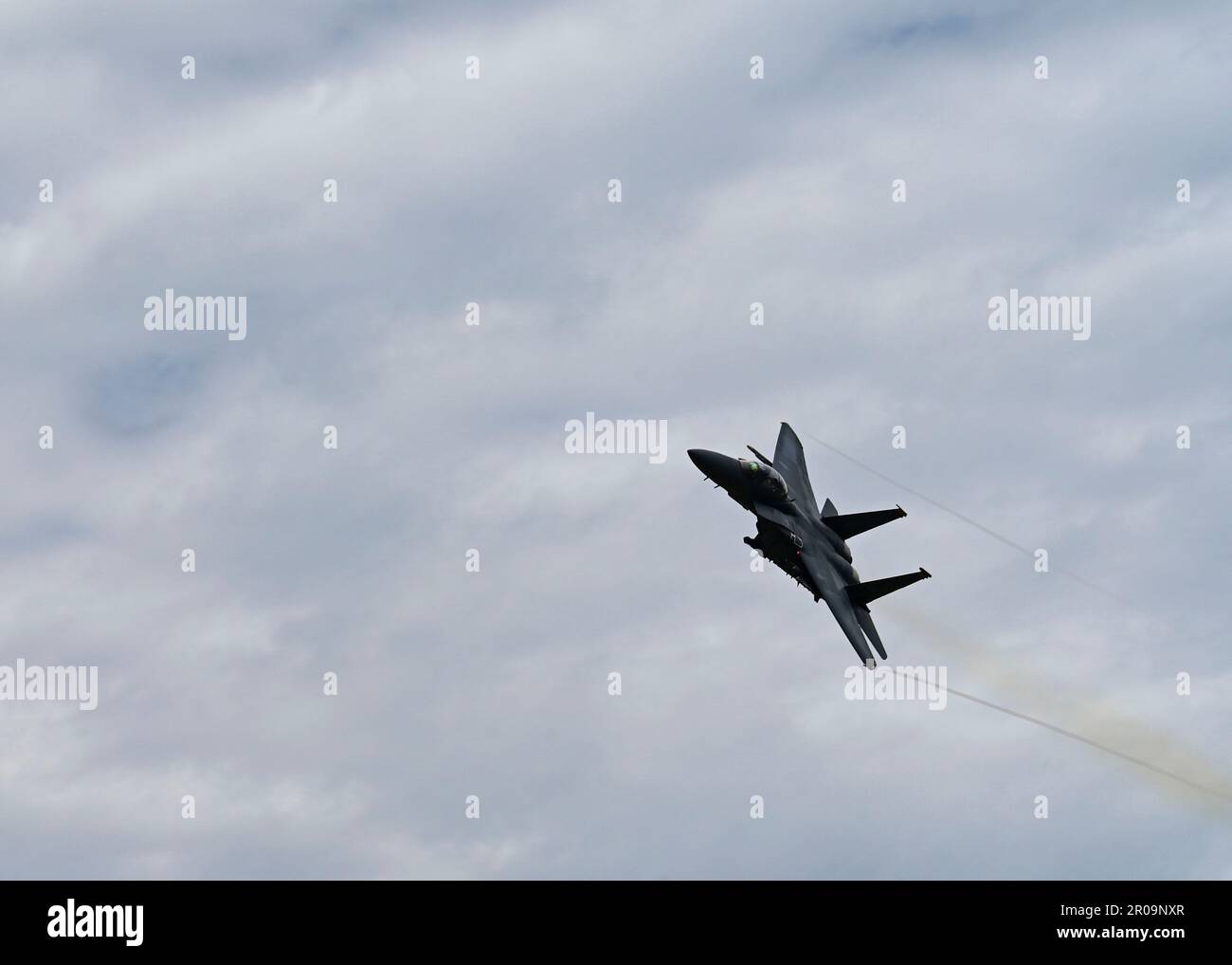 A F-15E aircraft Strike Eagle assigned to the 4th Fighter Wing, flies ...