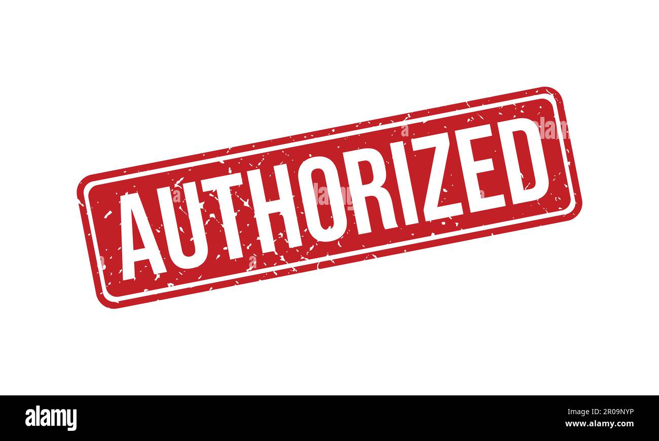 Authorized Rubber Stamp. Red Authorized Rubber Grunge Stamp Seal Vector ...