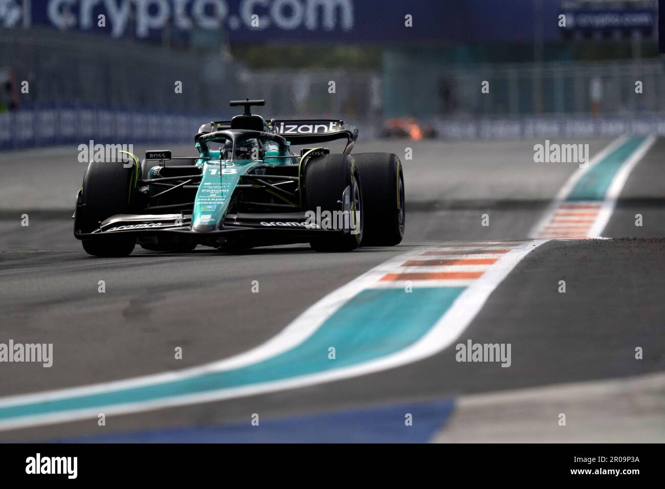 Fernando Alonso is shown during the Formula One Miami Grand Prix auto ...