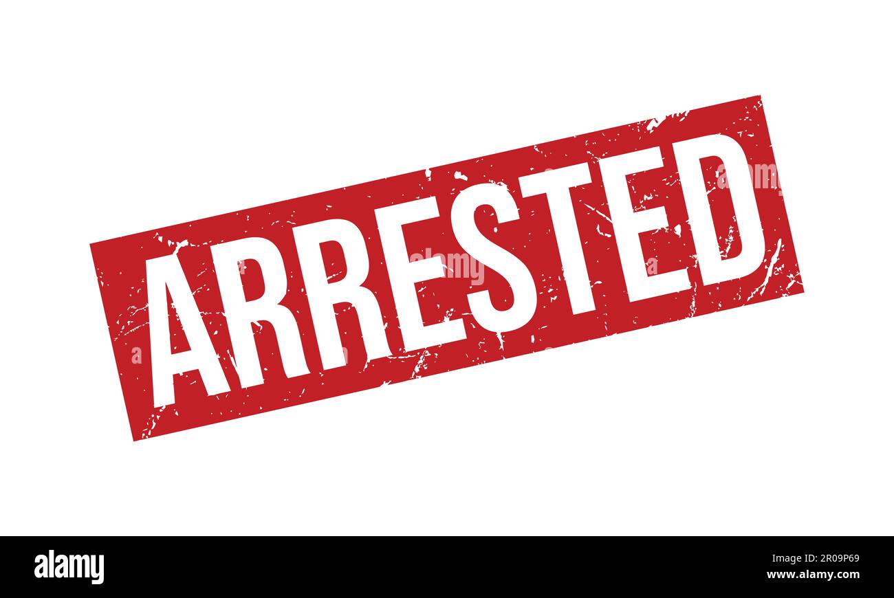 Arrested Rubber Grunge Stamp Seal Vector Illustration Stock Vector ...
