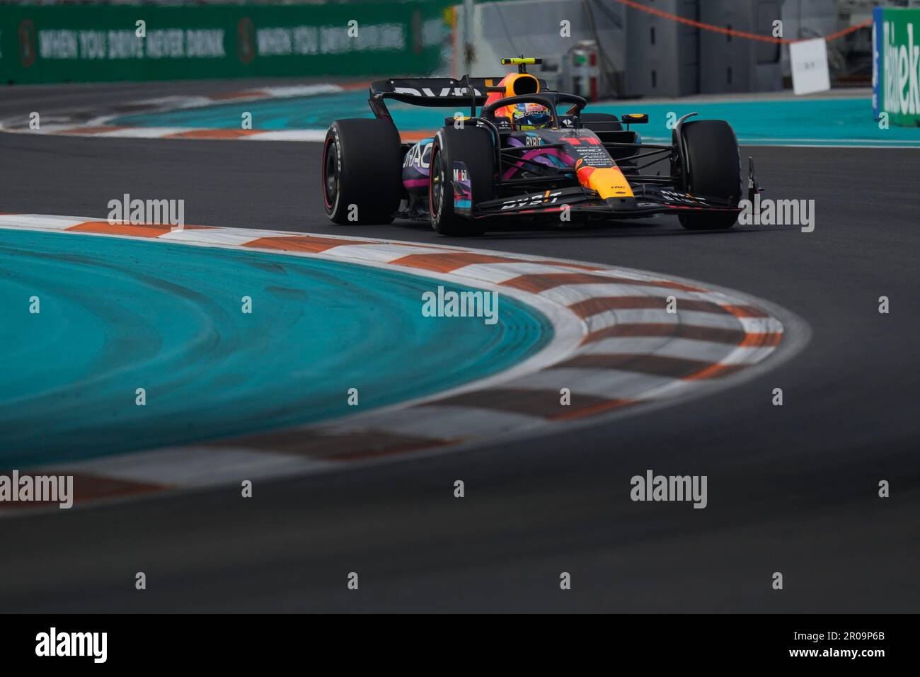 Red Bull's Sergio Perez is shown during the Formula One Miami Grand ...