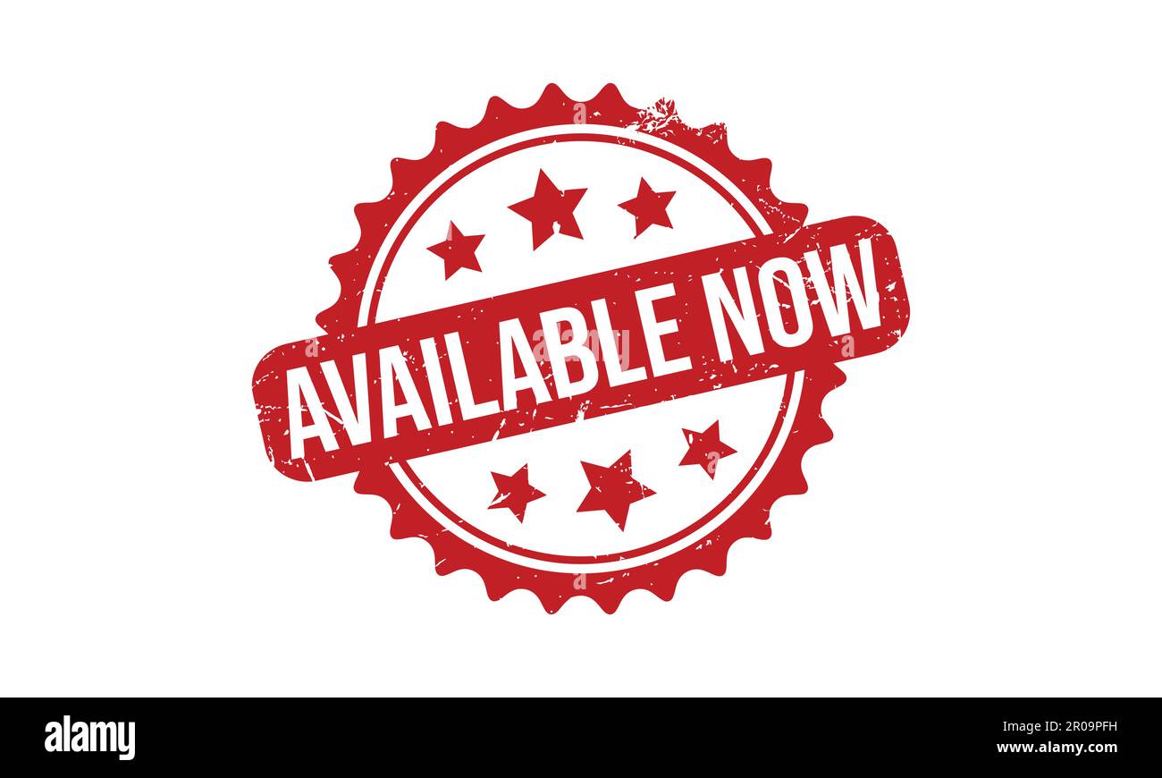 Available Now Rubber Stamp. Red Available Now Rubber Grunge Stamp Seal Vector Illustration Stock ...