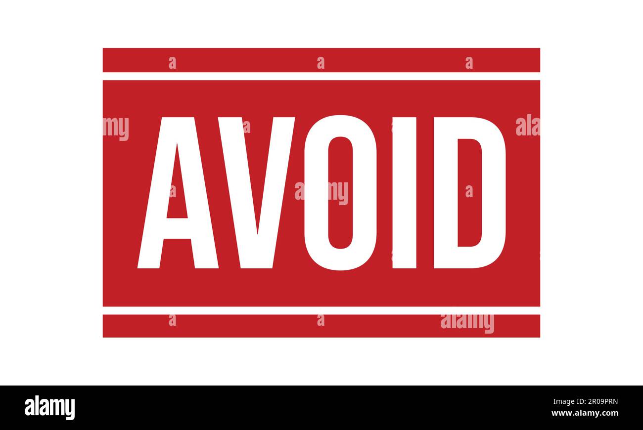 Avoid Rubber Stamp. Red Avoid Rubber Grunge Stamp Seal Vector ...