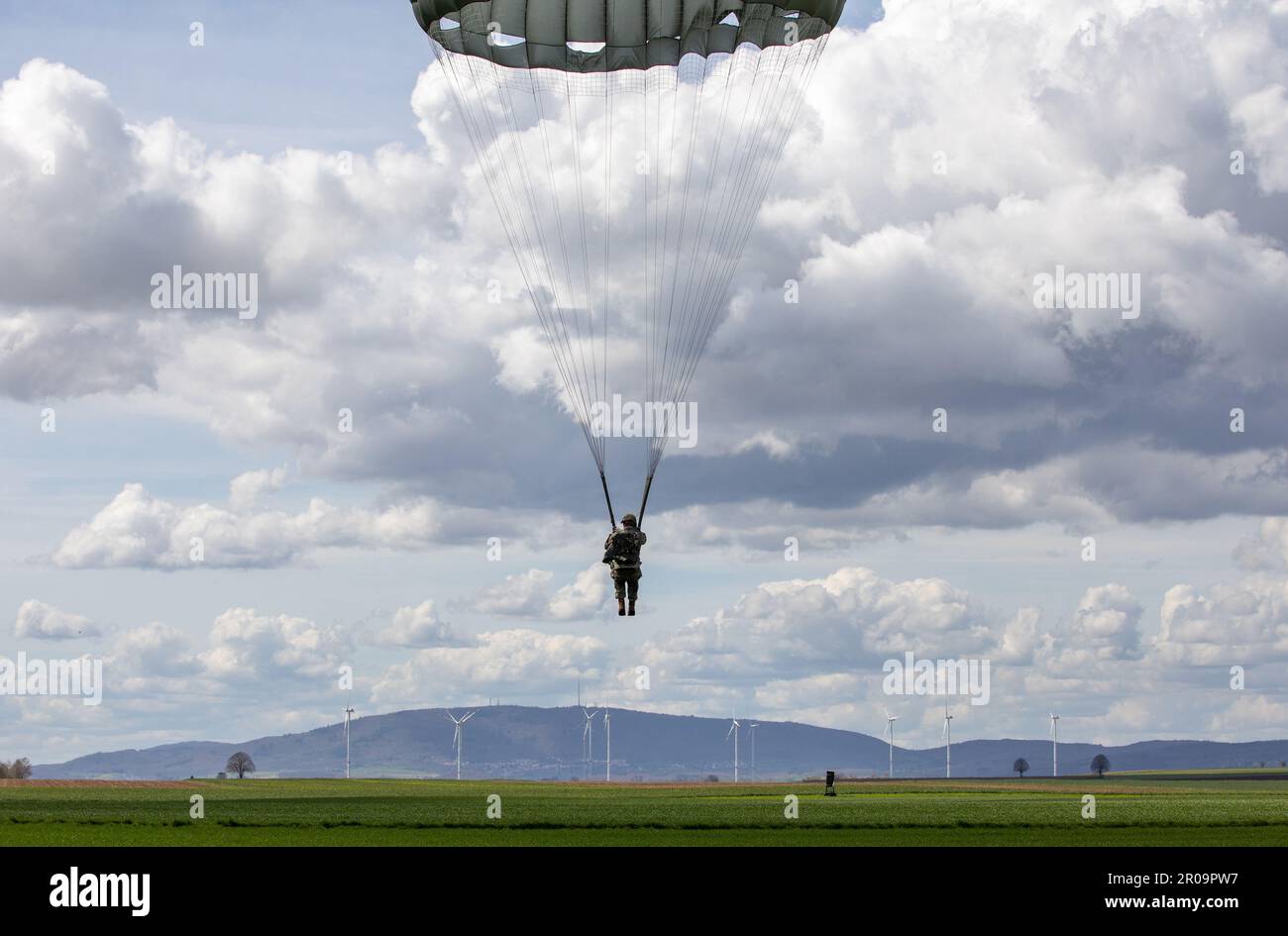 A paratrooper assigned to U.S. Special Operations Command Europe ...