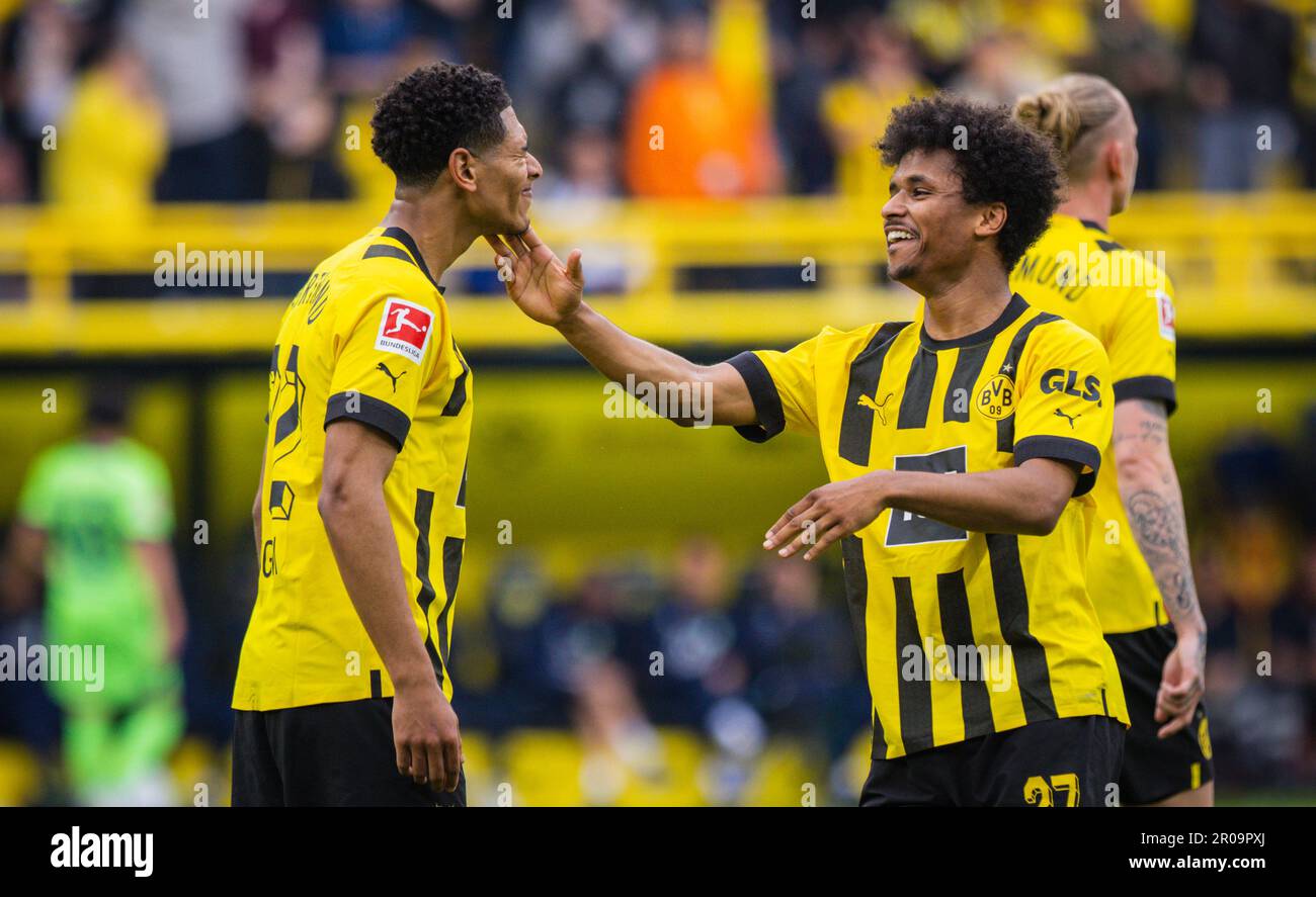 Dortmund, Germany. 07th Mai, 2023. Torjubel: Karim Adeyemi (BVB) gibt ...
