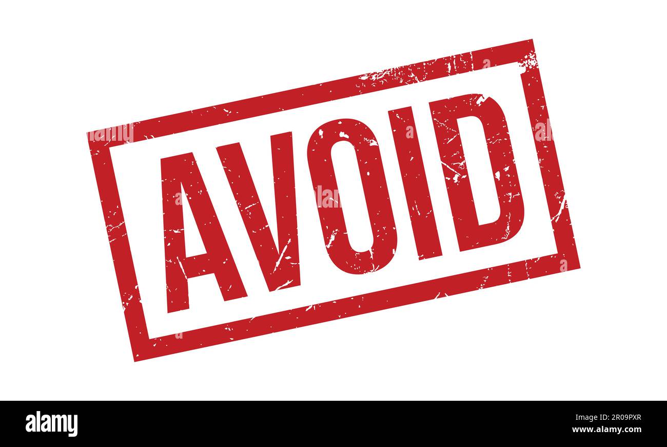 Avoid Rubber Stamp. Red Avoid Rubber Grunge Stamp Seal Vector ...
