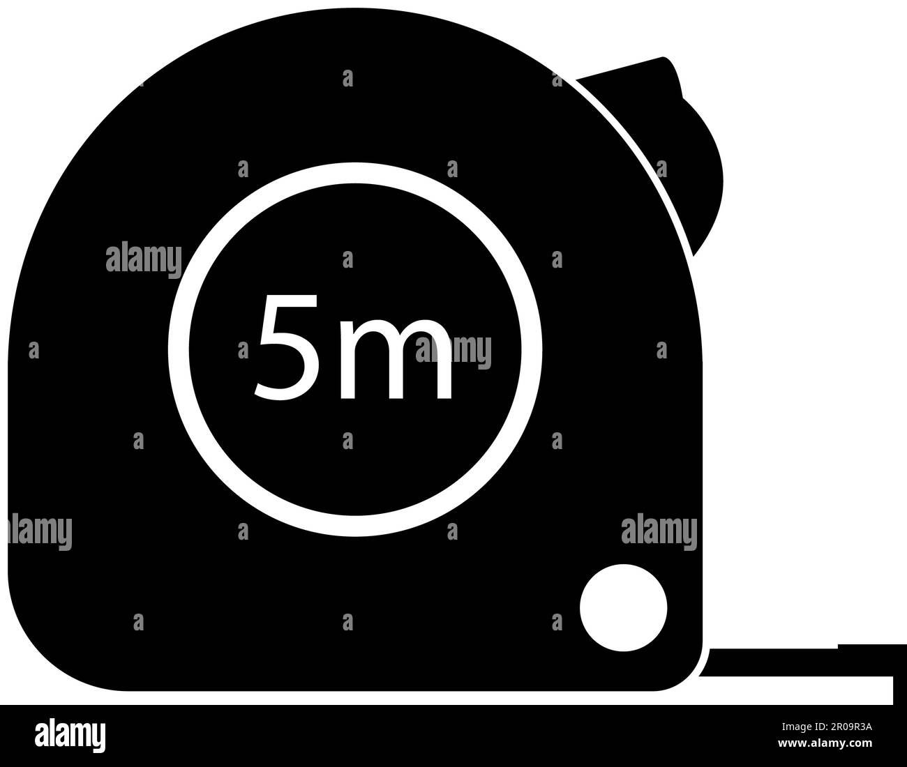 construction measuring tape icon on white background. industrial ...