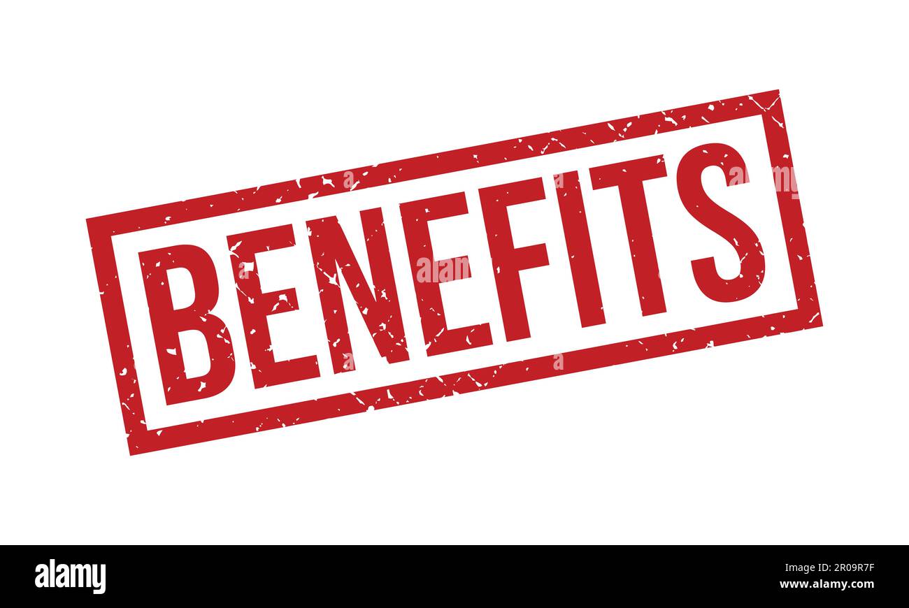 Benefits Rubber Stamp. Red Benefits Rubber Grunge Stamp Seal Vector ...